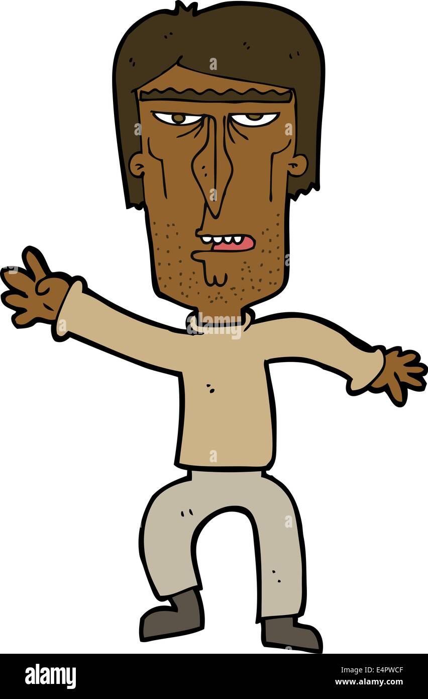 cartoon angry man waving warning Stock Vector Image & Art - Alamy