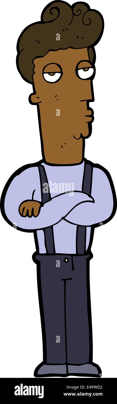 cartoon unimpressed man Stock Vector Image & Art - Alamy