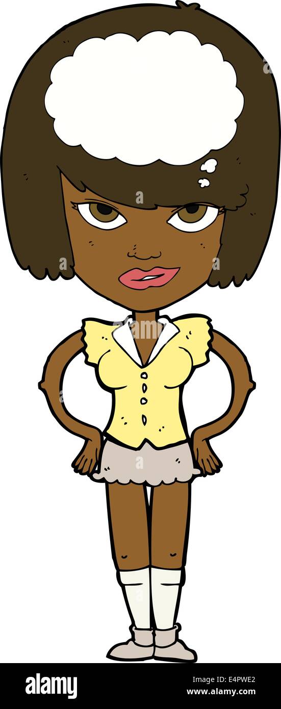 cartoon woman thinking Stock Vector Image & Art - Alamy