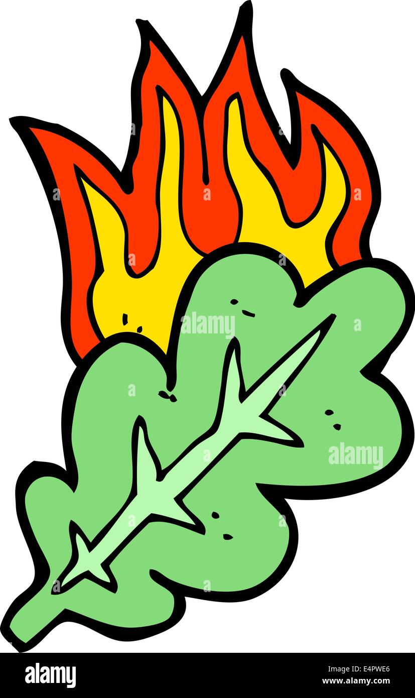 Cartoon burning leaf hi-res stock photography and images - Alamy