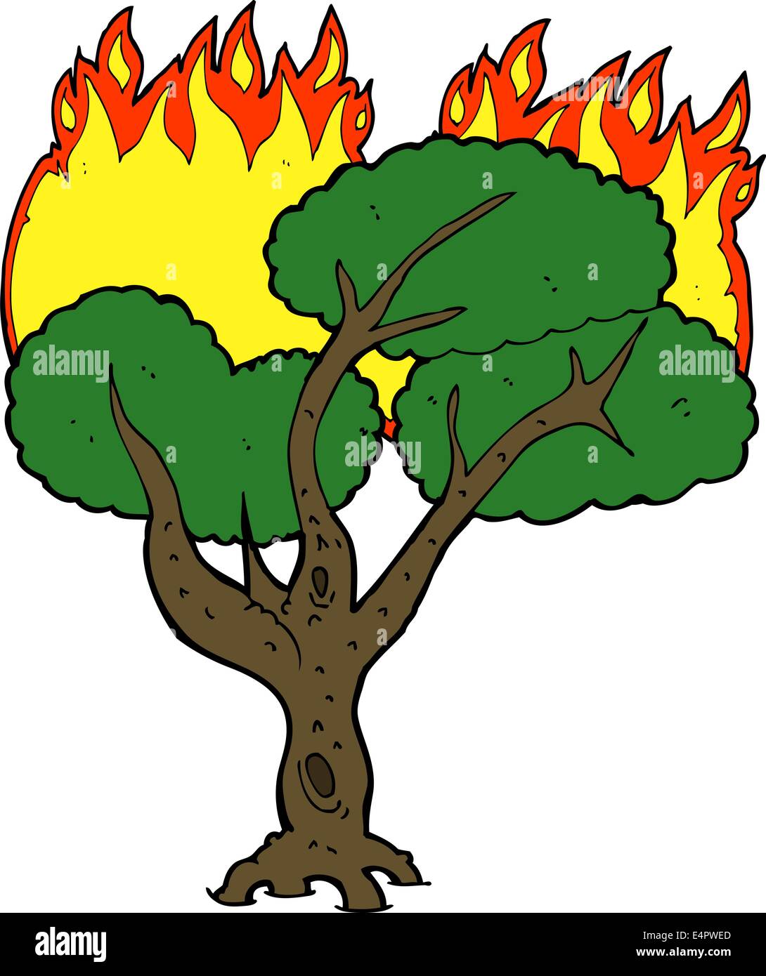 cartoon burning tree Stock Vector Image & Art - Alamy
