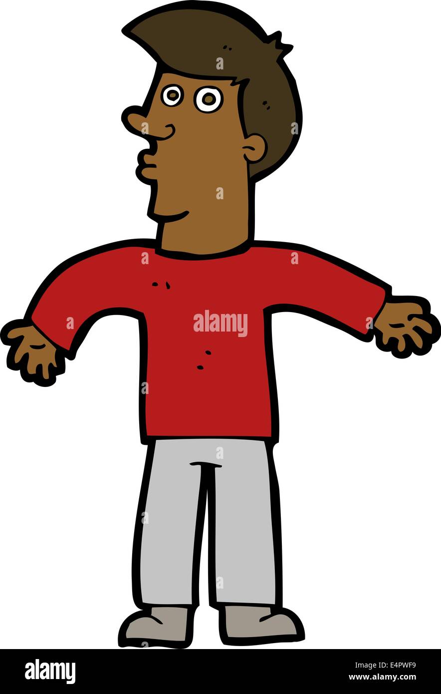 cartoon man shrugging shoulders Stock Vector Image & Art - Alamy