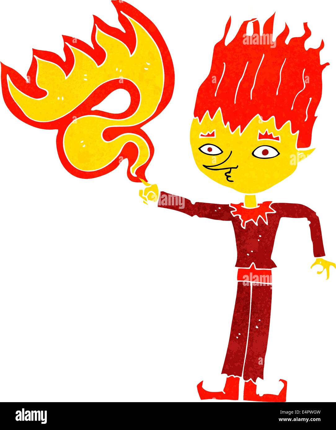 fire spirit cartoon Stock Vector Image & Art - Alamy