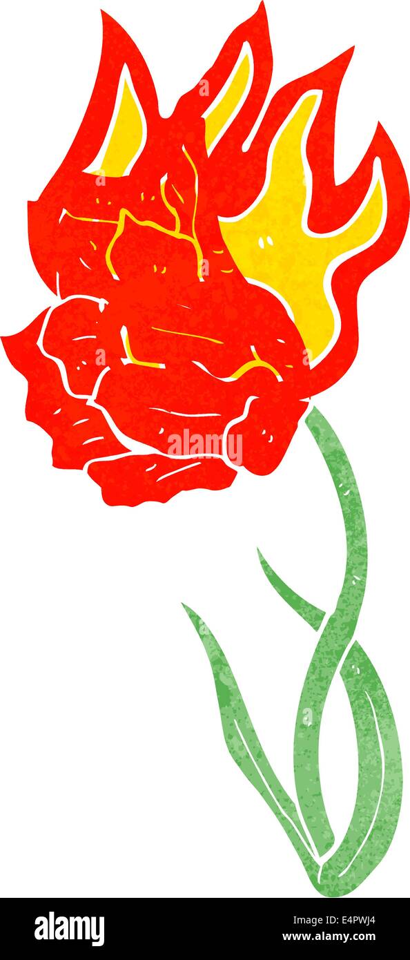 cartoon flaming flower Stock Vector Image & Art - Alamy