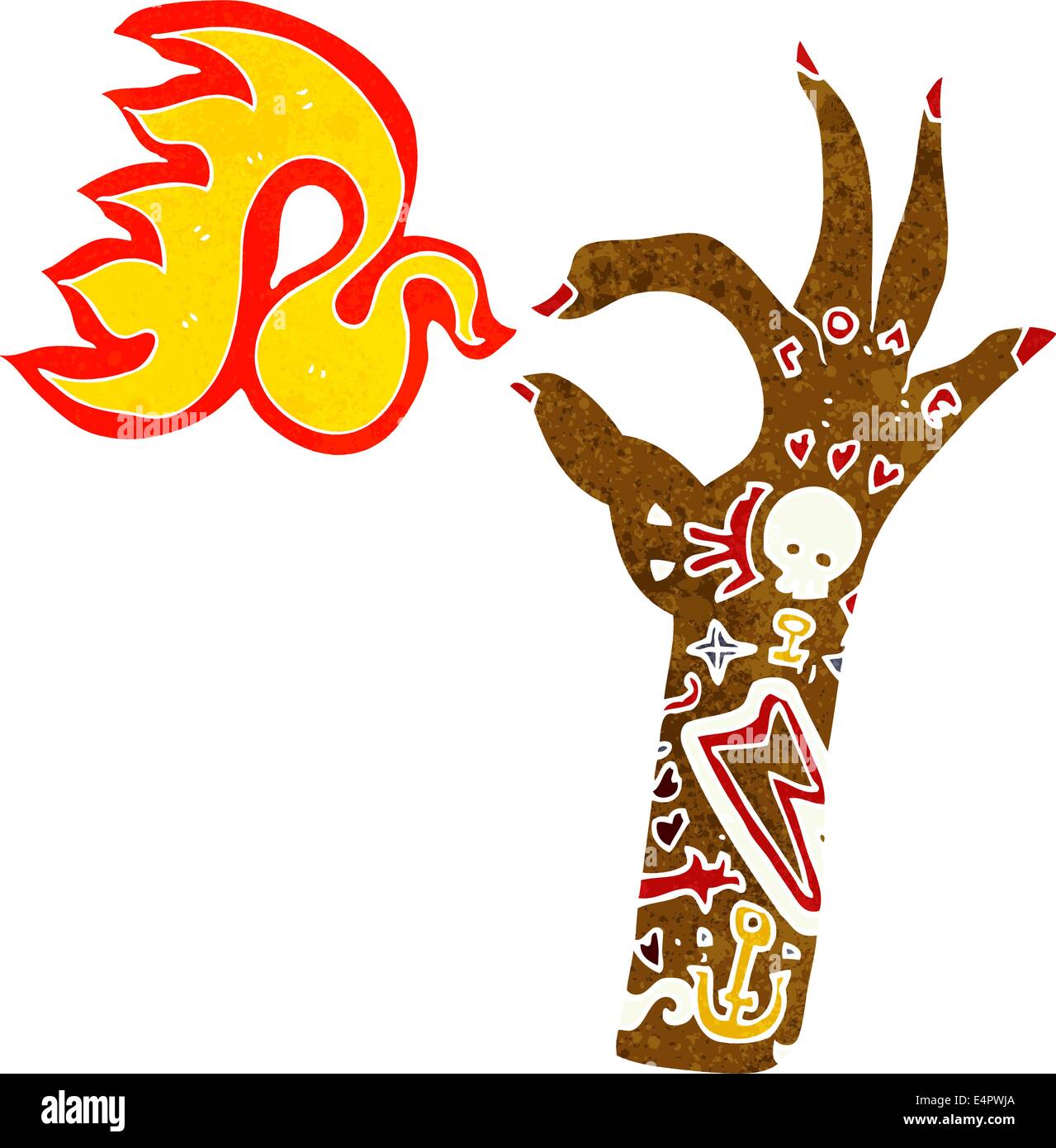 Cartoon arm fire symbol hi-res stock photography and images - Alamy