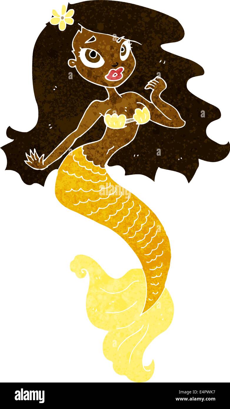 cartoon pretty mermaid Stock Vector Image & Art - Alamy