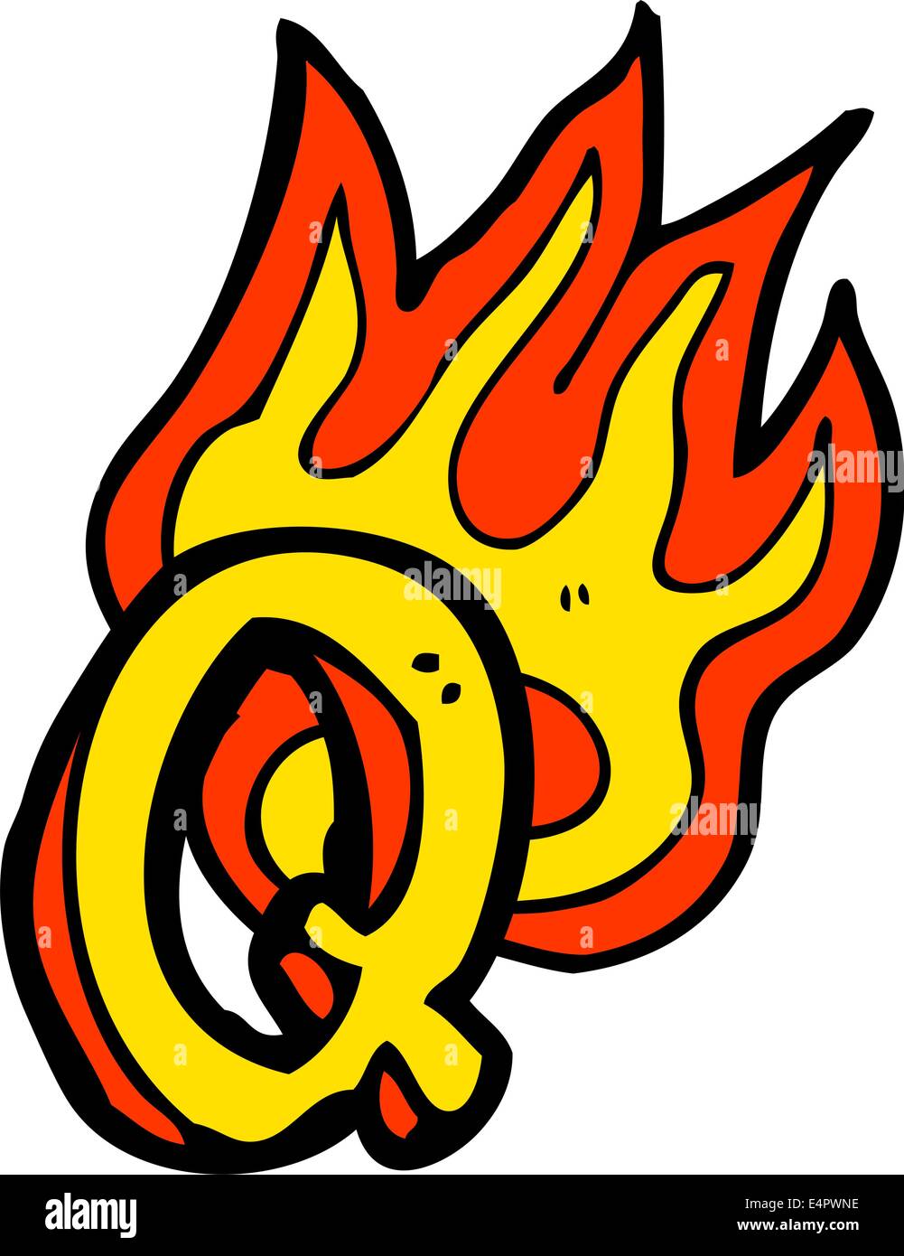 cartoon flaming letter Stock Vector Image & Art - Alamy