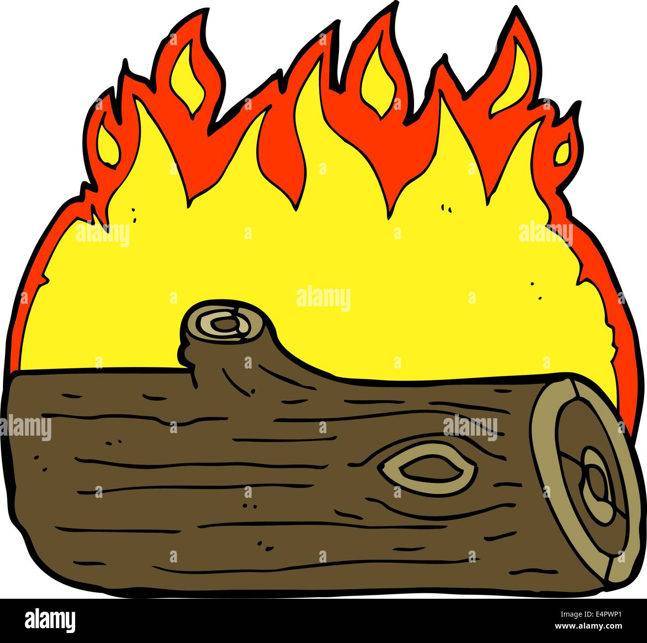 cartoon burning log Stock Vector Image & Art - Alamy