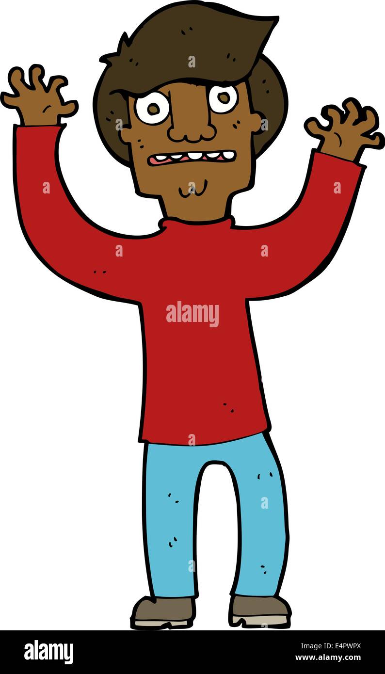 cartoon terrified man Stock Vector Image & Art - Alamy