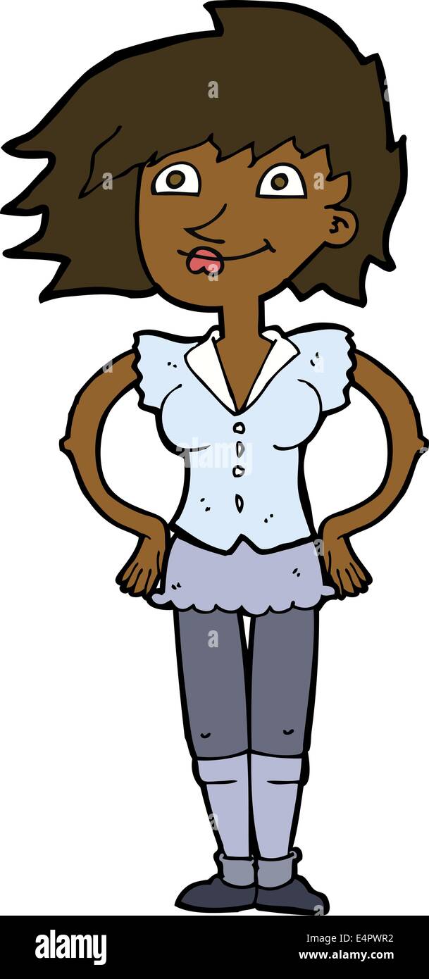 Cartoon Woman Hands On Hips High Resolution Stock Photography and ...