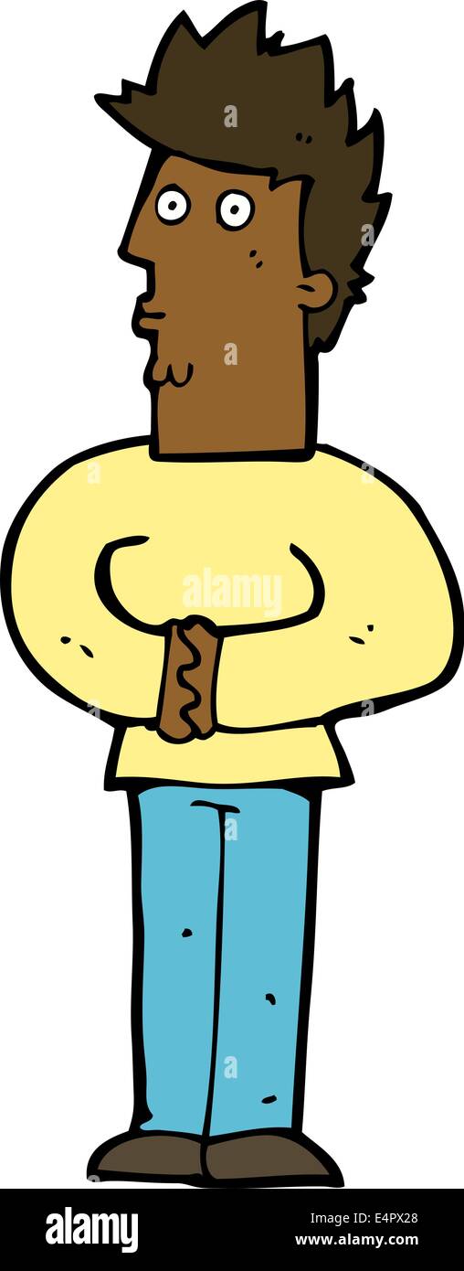 cartoon nervous man Stock Vector Image & Art - Alamy