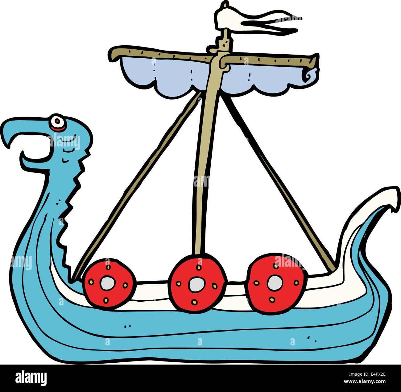 cartoon viking ship Stock Vector Image & Art - Alamy