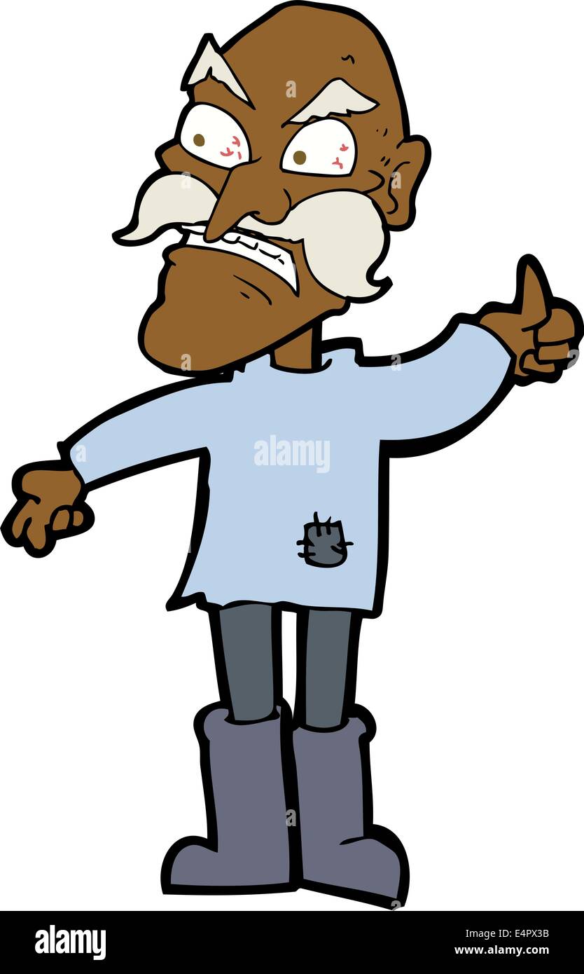 Cartoon angry old man in hi-res stock photography and images - Alamy
