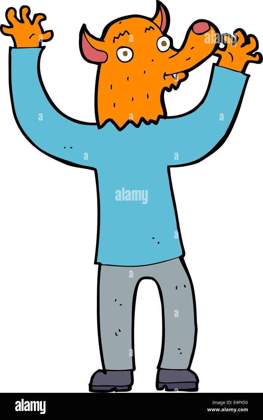 cartoon happy fox man Stock Vector Image & Art - Alamy
