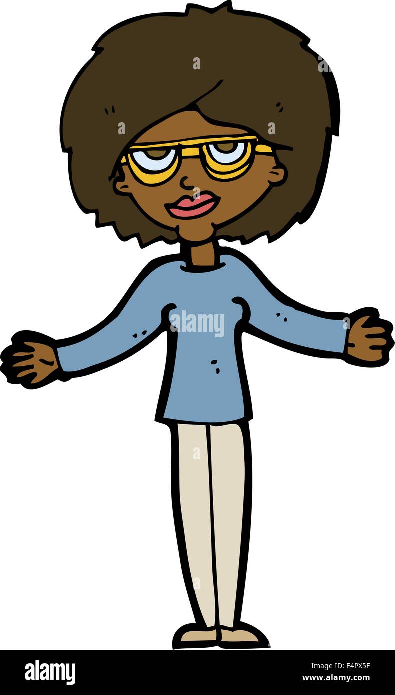 cartoon woman wearing spectacles Stock Vector Image & Art - Alamy