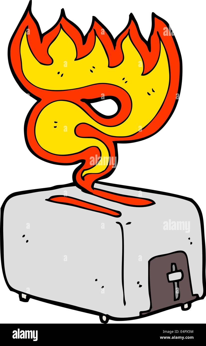 Cartoon burning toaster hi-res stock photography and images - Alamy