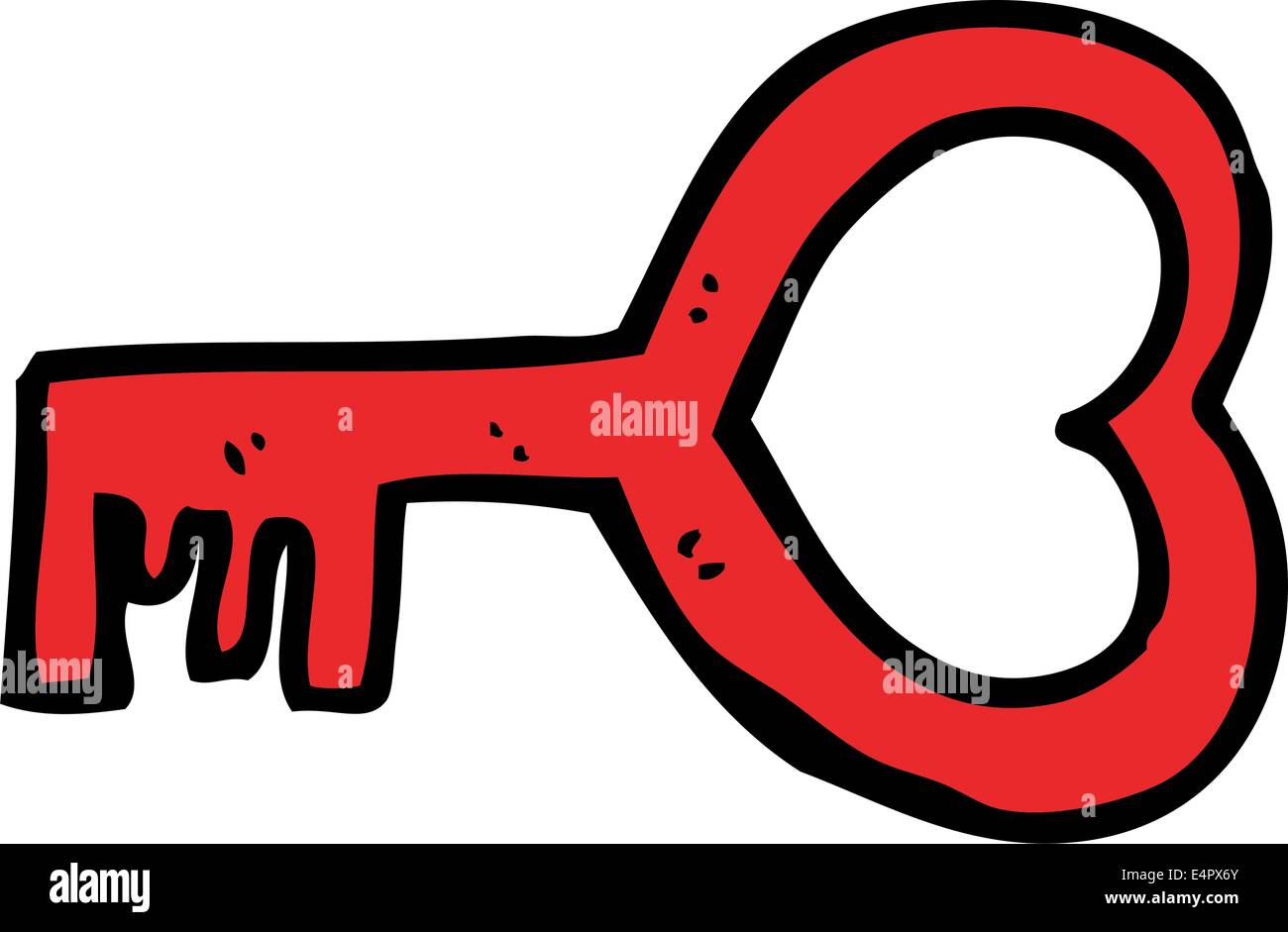 cartoon heart shaped key Stock Vector Image & Art - Alamy