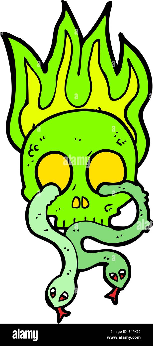 cartoon skull with snakes Stock Vector Image & Art - Alamy