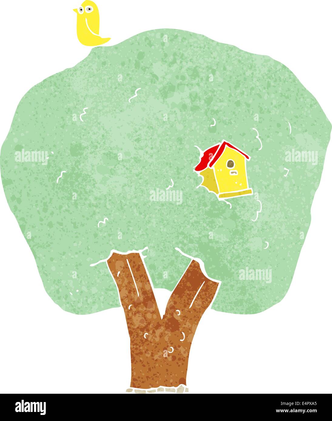 cartoon tree with birdhouse Stock Vector Image & Art - Alamy