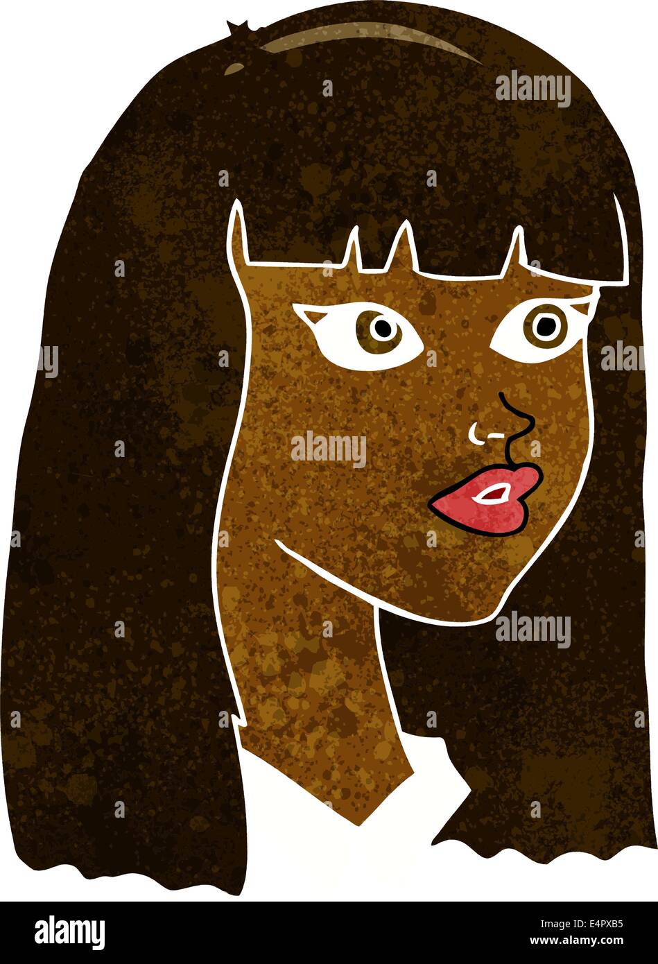 Cartoon pretty girl long hair hi-res stock photography and images - Alamy