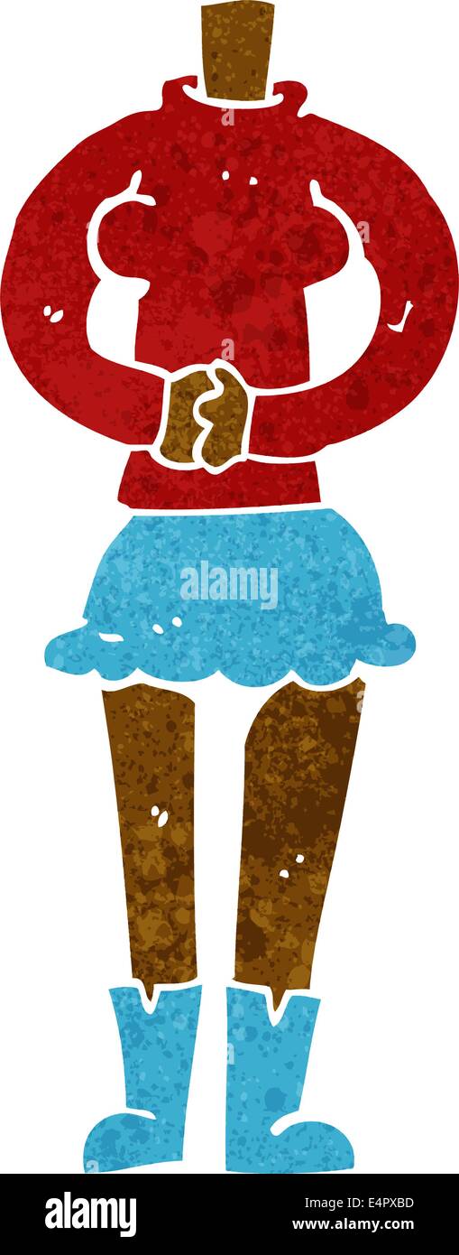 cartoon female body (add photos or mix and match cartoons Stock Vector ...