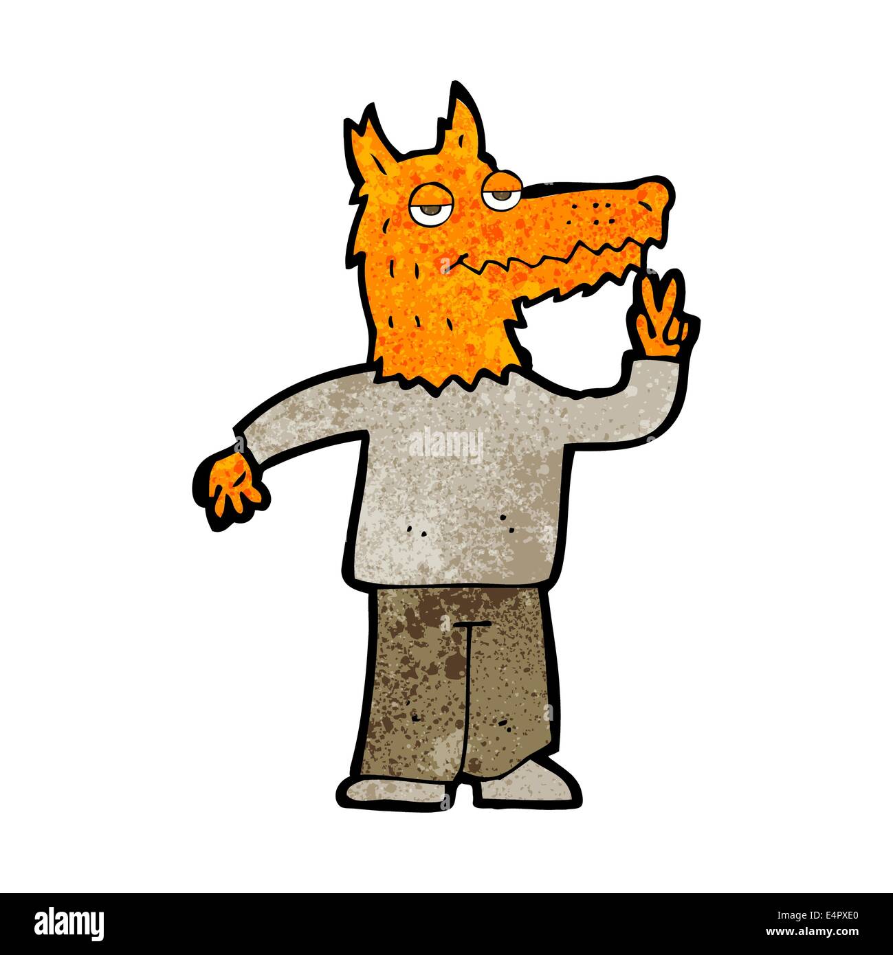 cartoon happy fox man Stock Vector Image & Art - Alamy