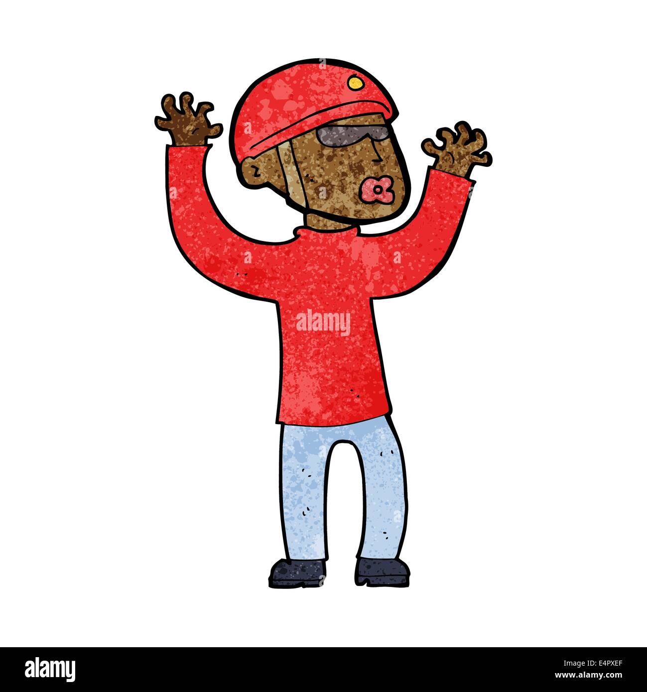 cartoon security man panicking Stock Vector Image & Art - Alamy