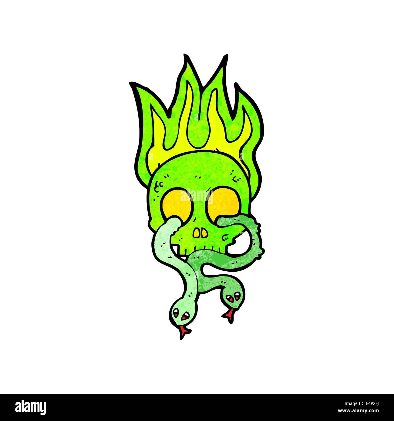 cartoon skull with snakes Stock Vector Image & Art - Alamy
