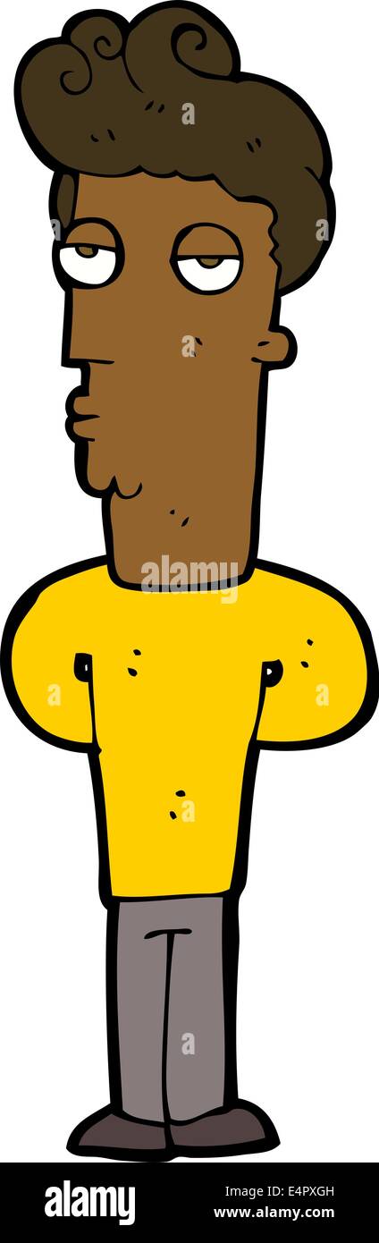 cartoon bored man Stock Vector Image & Art - Alamy
