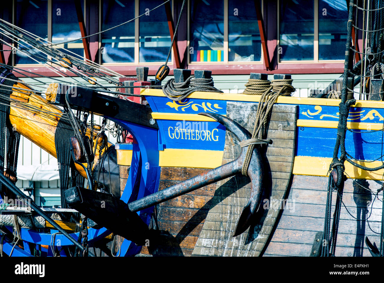 New replica of the old orient ship Göteborg Stock Photo - Alamy