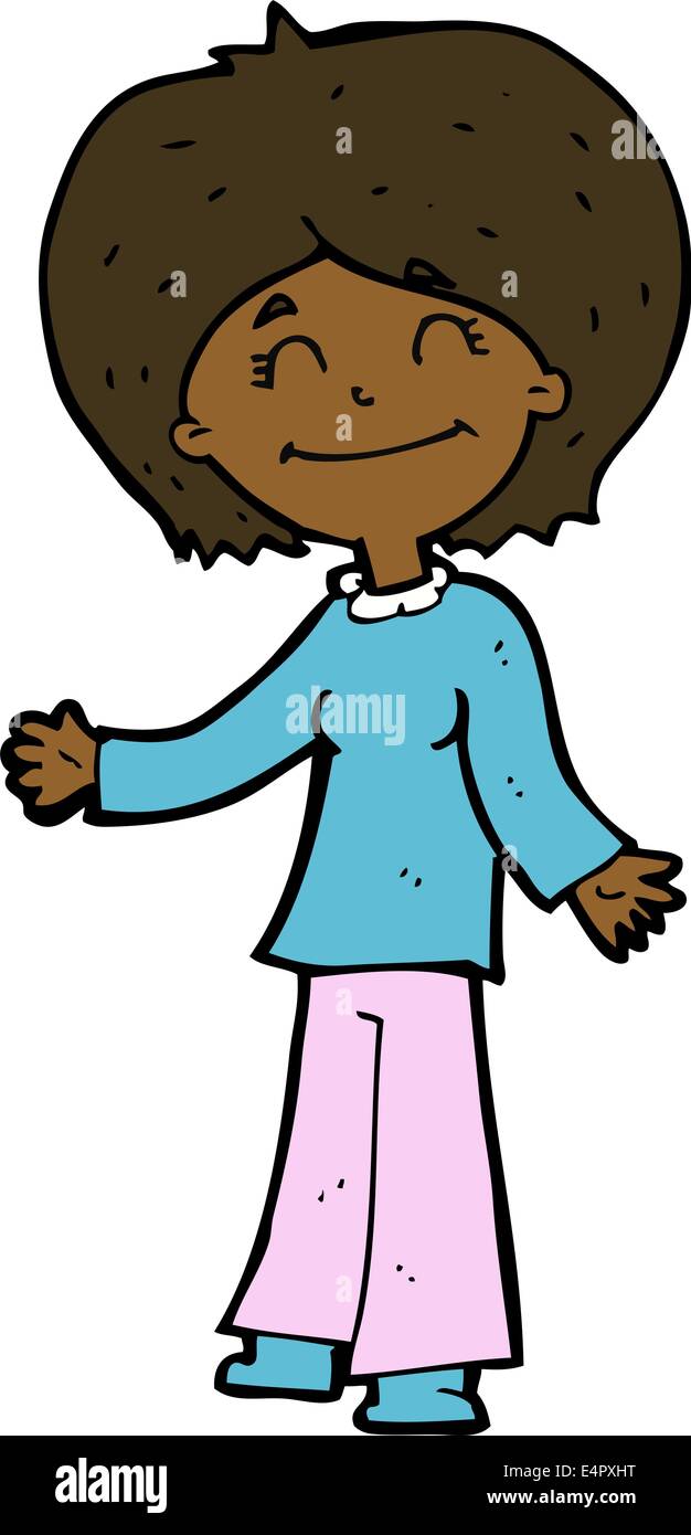 cartoon happy woman Stock Vector Image & Art - Alamy