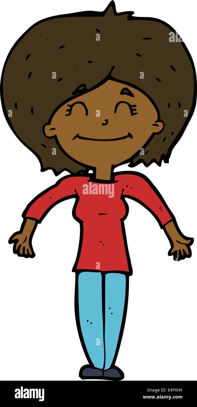cartoon woman shrugging shoulders Stock Vector Image & Art - Alamy