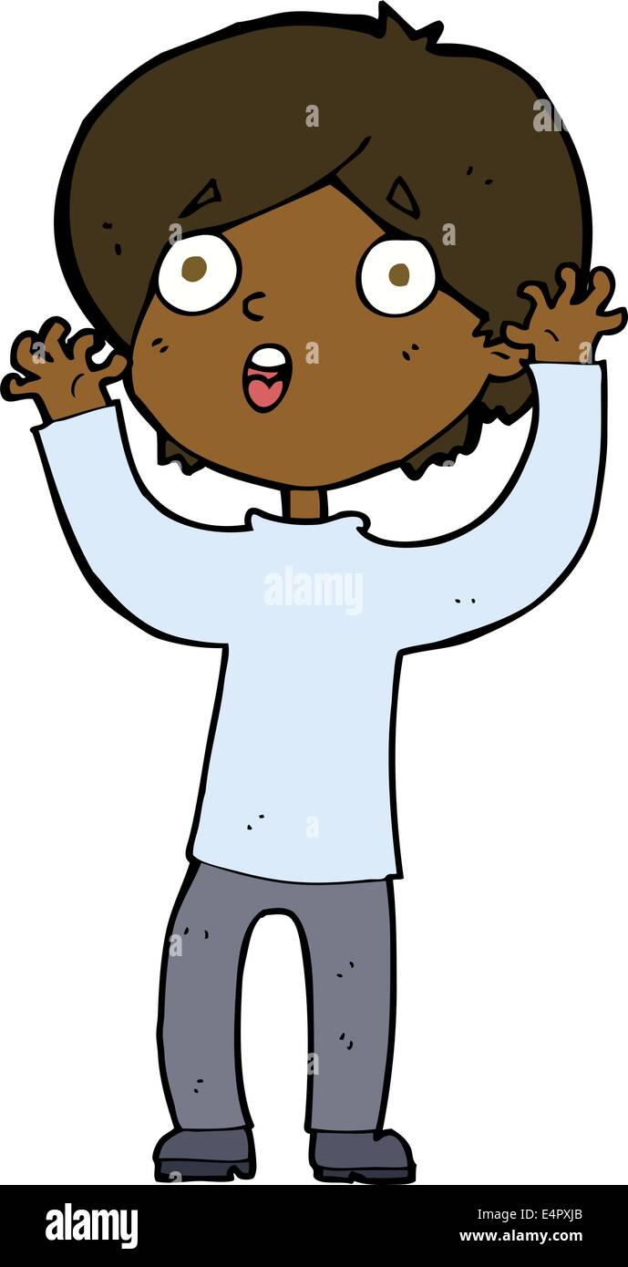 cartoon frightened man Stock Vector Image & Art - Alamy