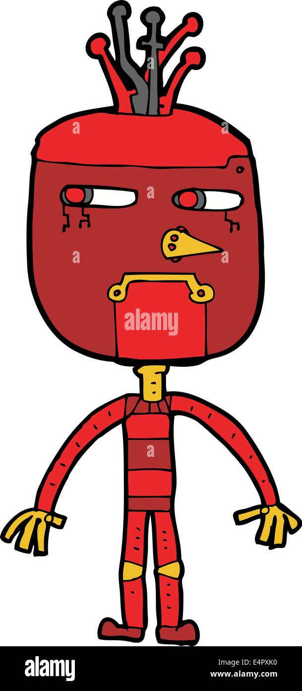 funny cartoon robot Stock Vector Image & Art - Alamy