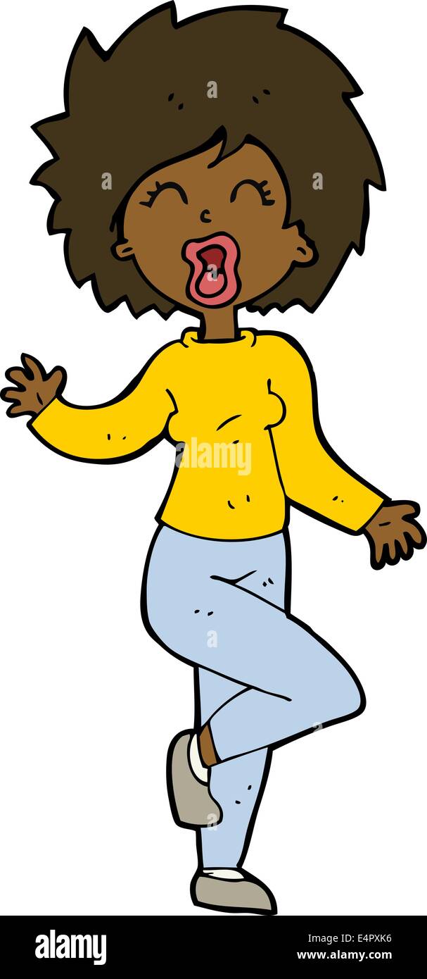 cartoon woman dancing Stock Vector Image & Art - Alamy
