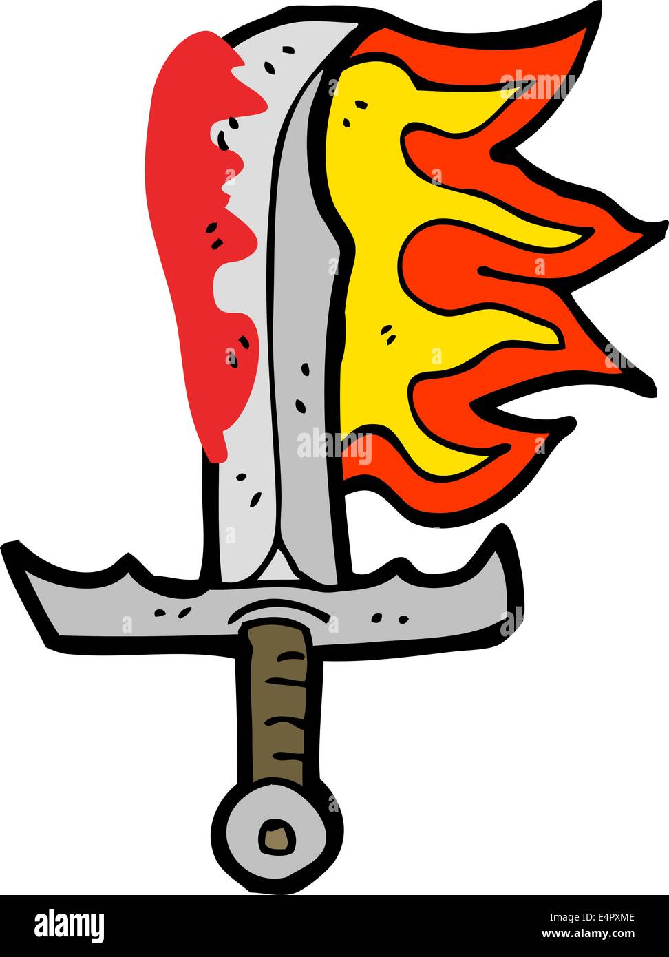 Cartoon bloody sword hi-res stock photography and images - Alamy
