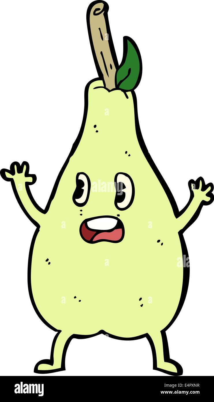 cartoon frightened pear Stock Vector Image & Art - Alamy