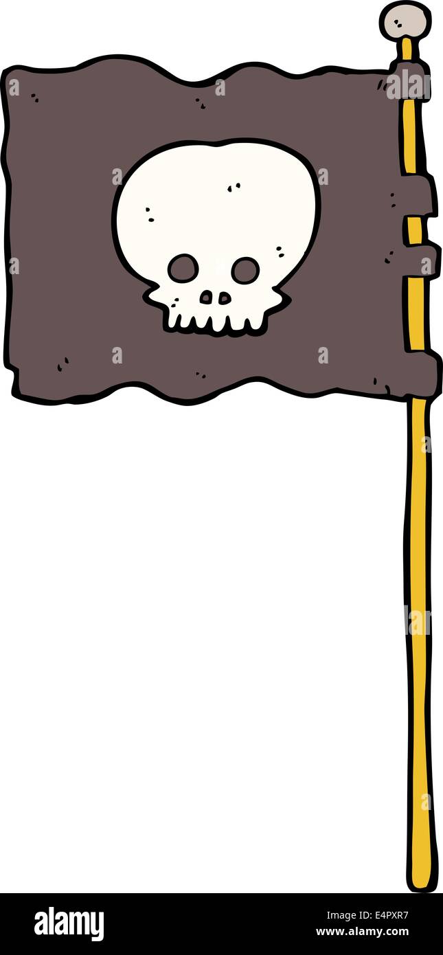 cartoon waving pirate flag Stock Vector Image & Art - Alamy