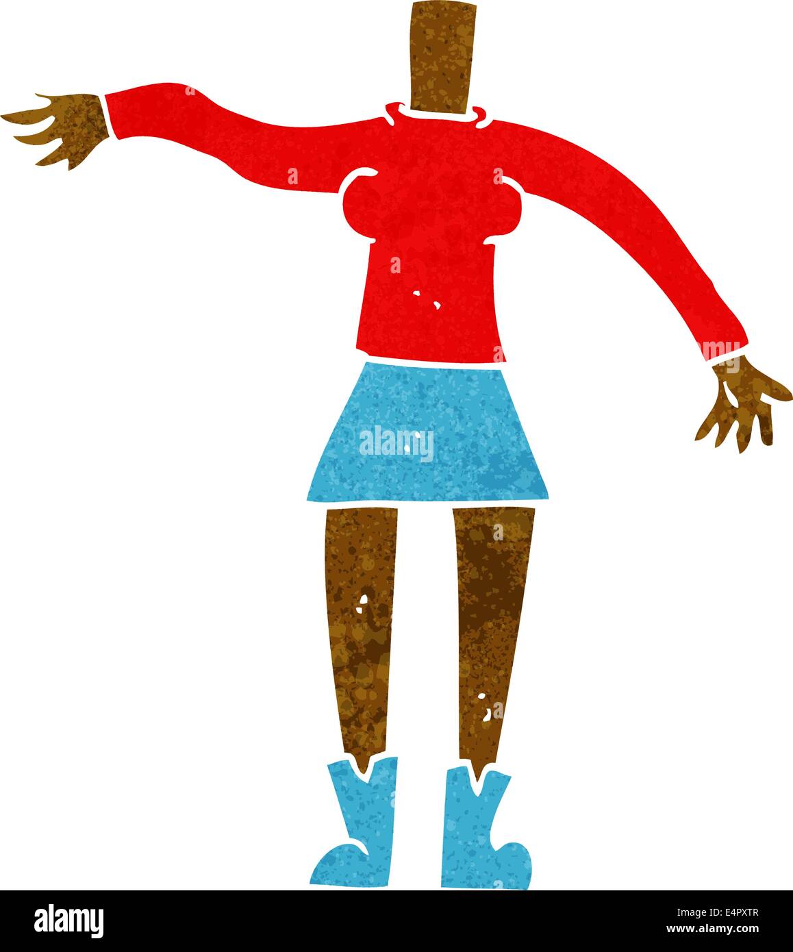 cartoon female body (add photos or mix and match cartoons Stock Vector ...
