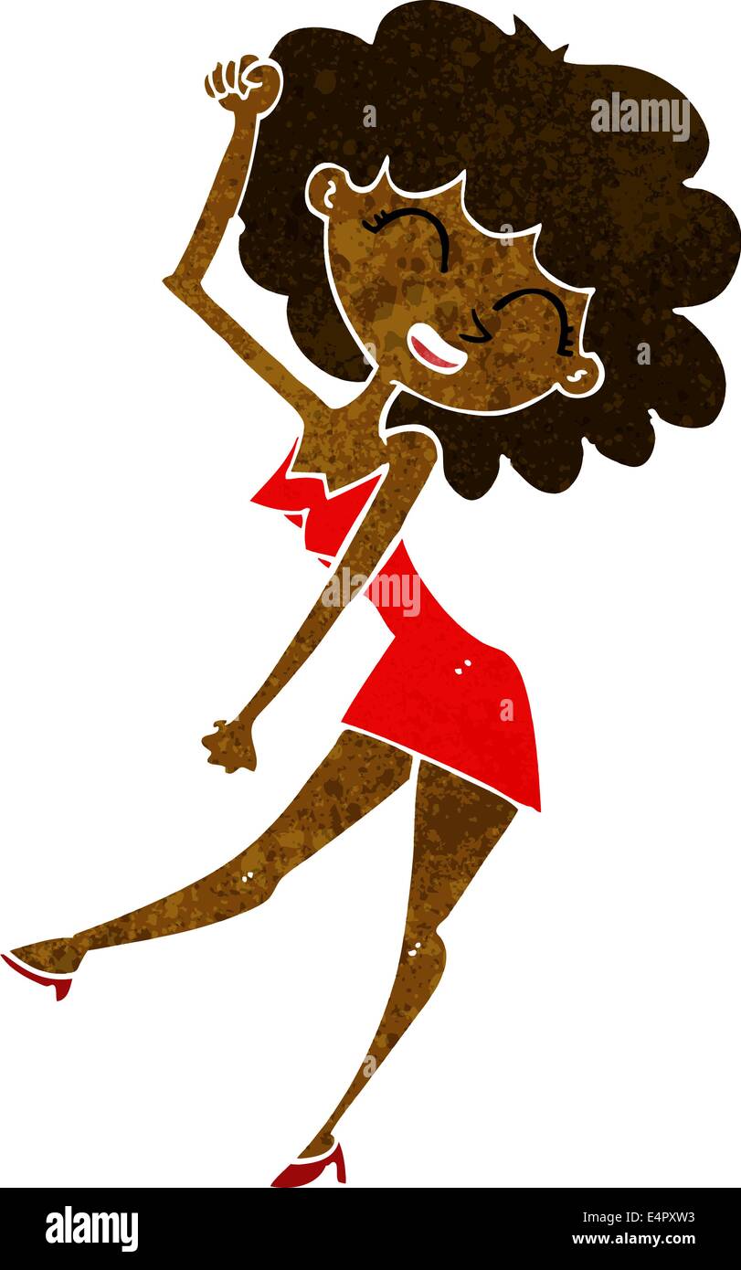 Cartoon crazy dancing girl hi-res stock photography and images - Alamy