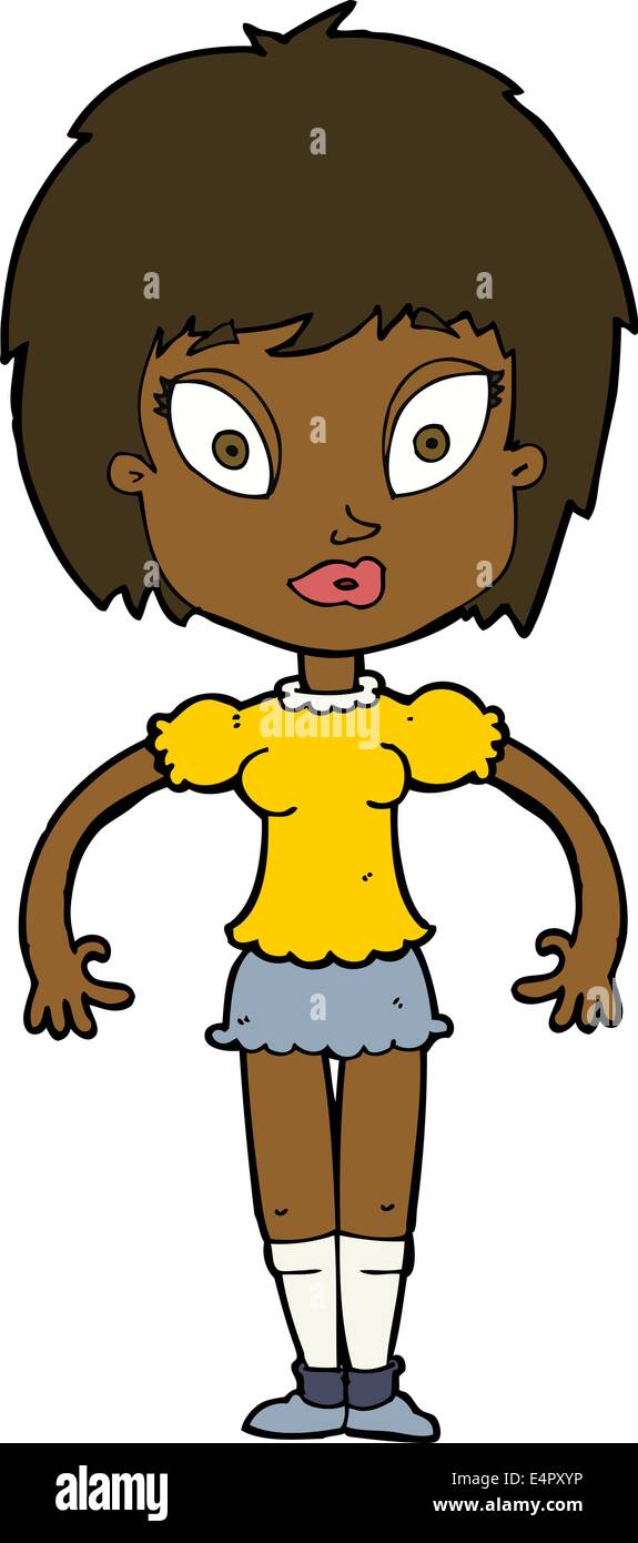 cartoon pretty girl Stock Vector Image & Art - Alamy