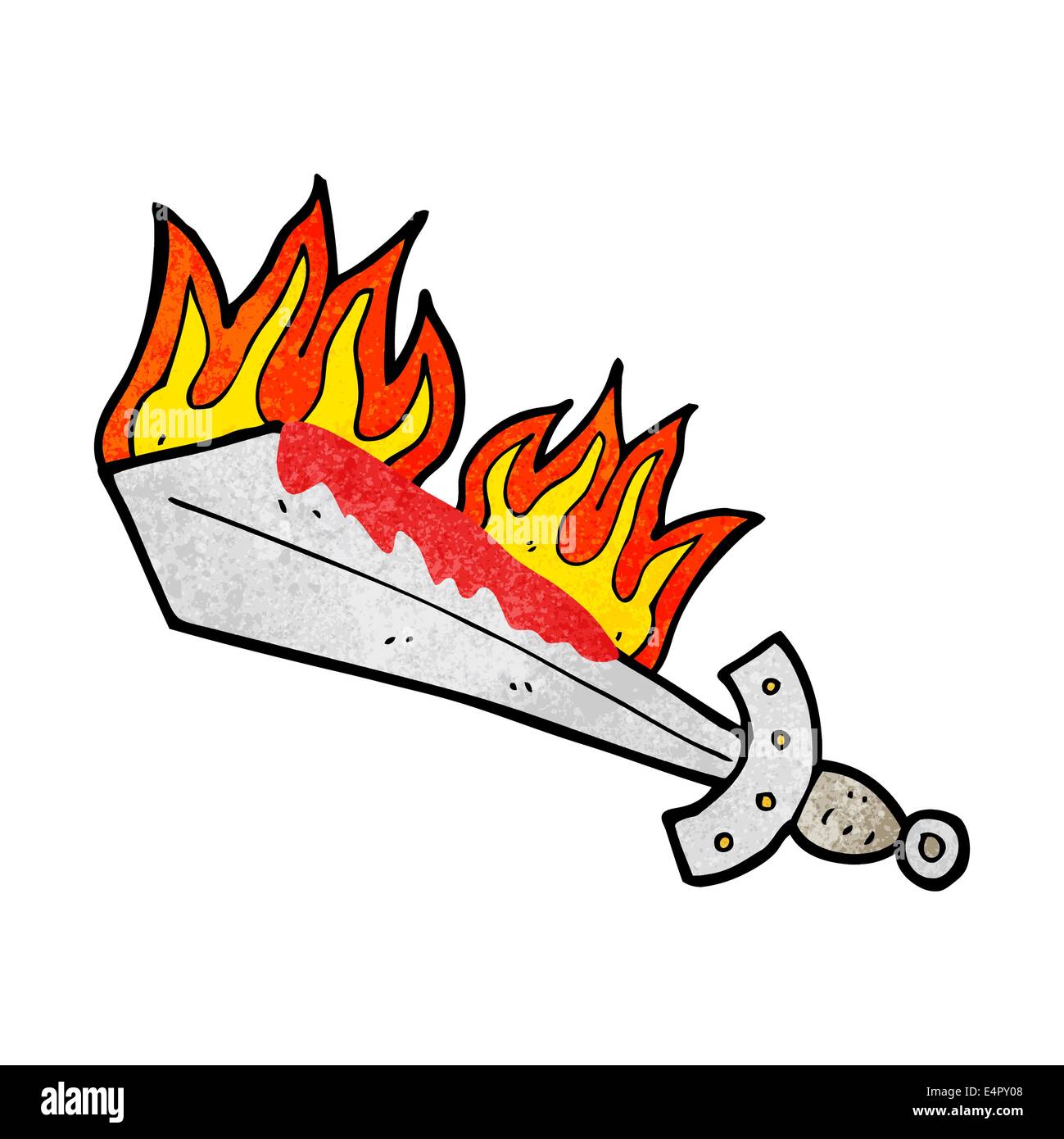 cartoon flaming sword Stock Vector Image & Art - Alamy
