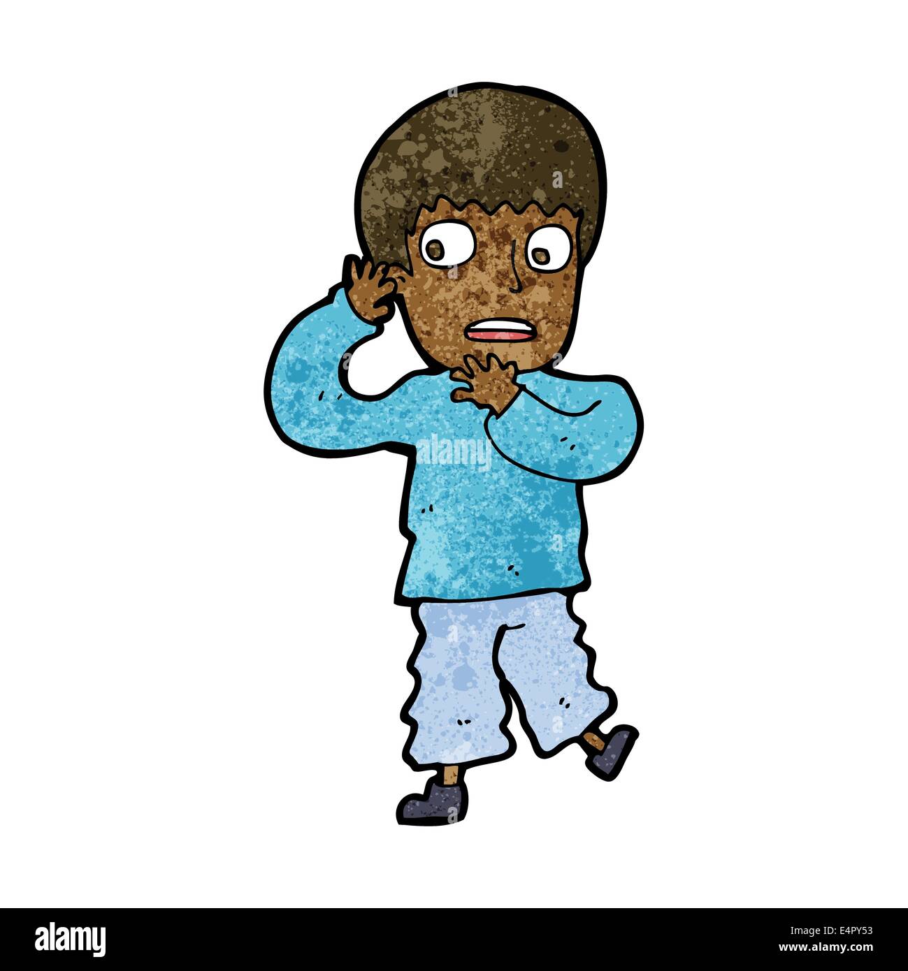 cartoon frightened boy Stock Vector Image & Art - Alamy
