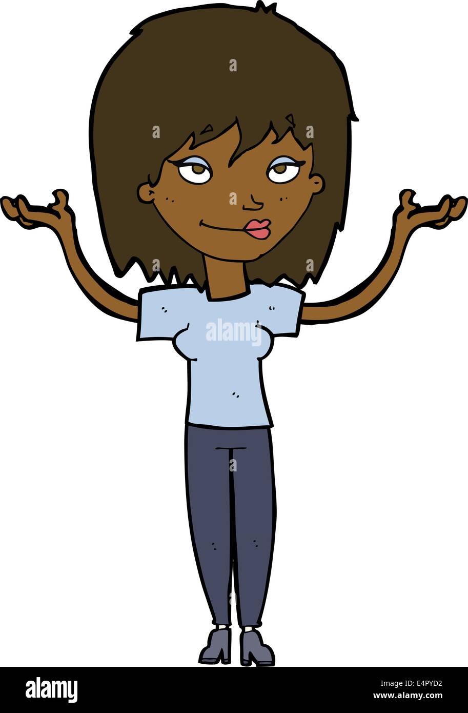 cartoon woman shrugging Stock Vector Image & Art - Alamy