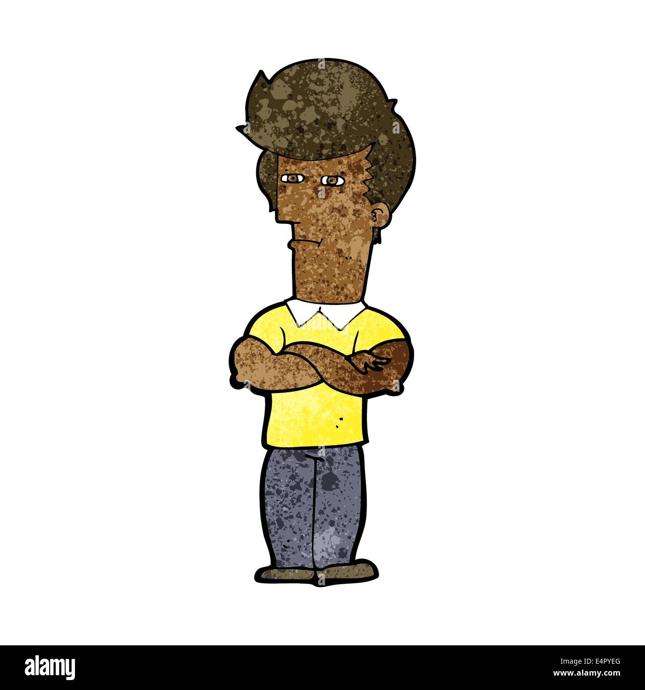 cartoon man with folded arms Stock Vector Image & Art - Alamy