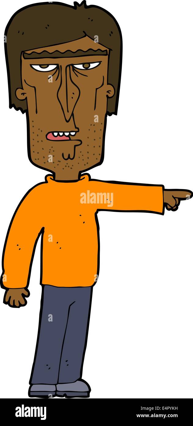 cartoon pointing man Stock Vector Image & Art - Alamy