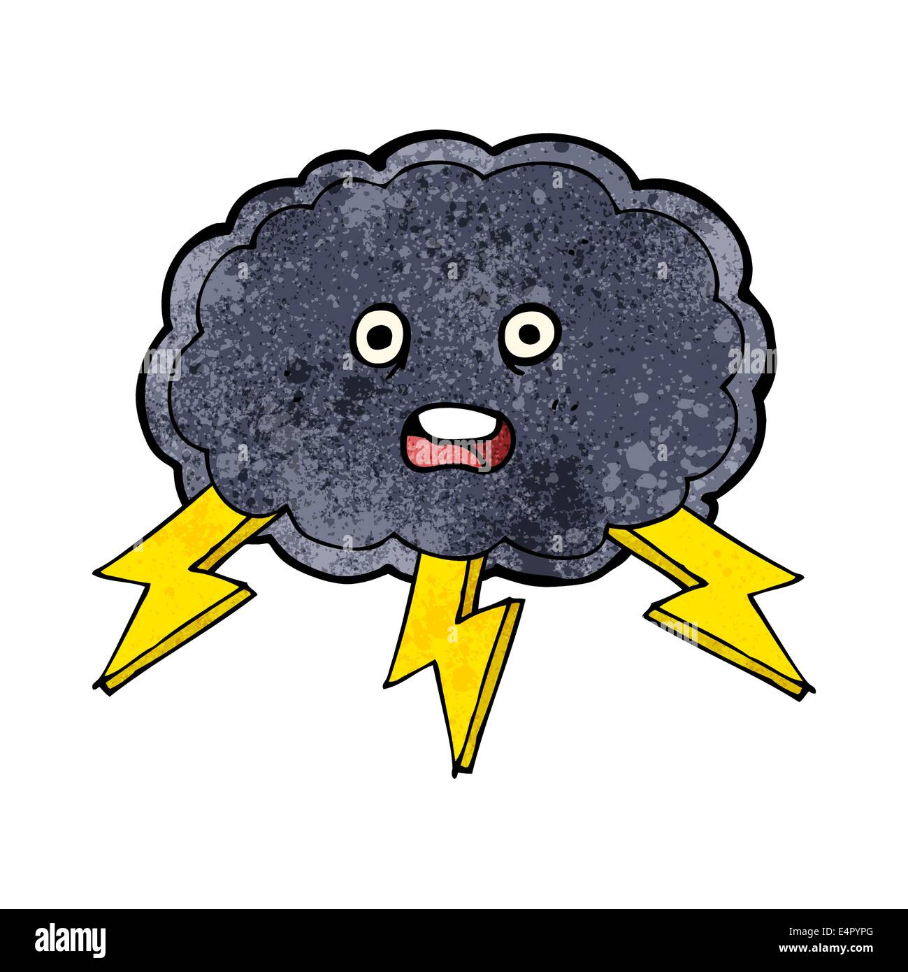 Cartoon cloud lightning bolt symbol hi-res stock photography and images ...