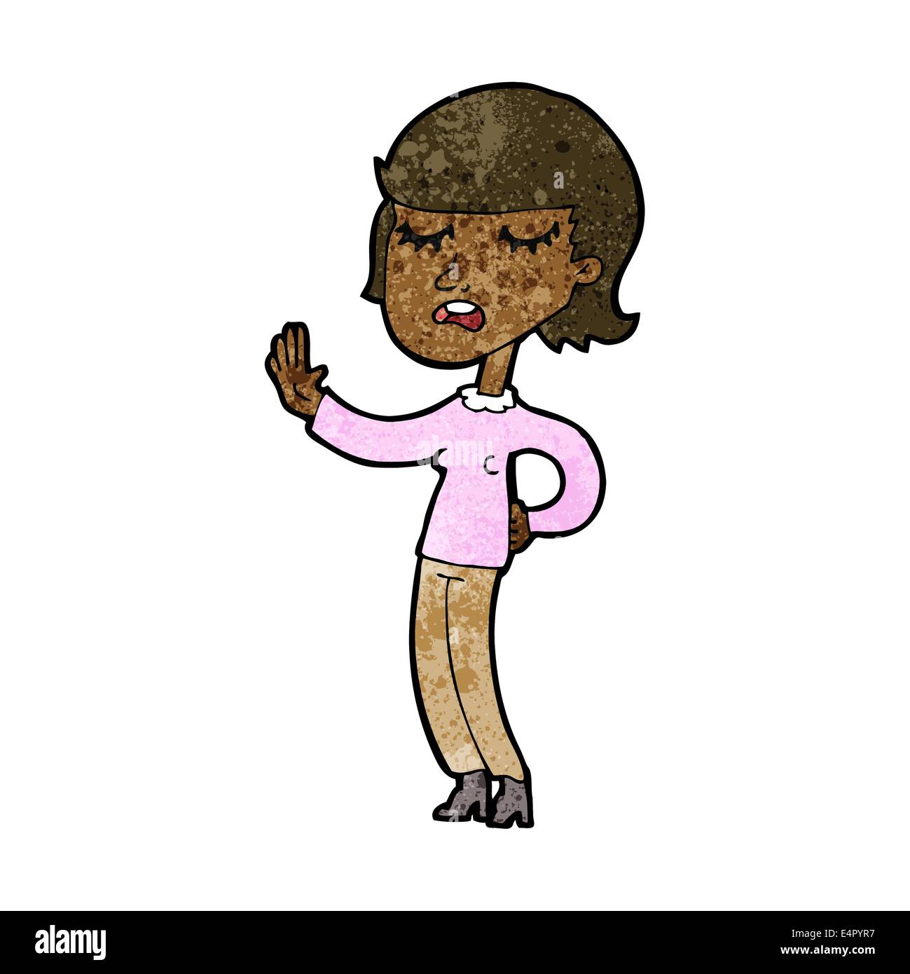 cartoon woman ignoring Stock Vector Image & Art - Alamy