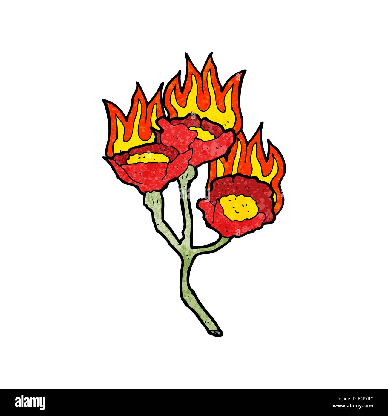 cartoon burning flowers Stock Vector Image & Art - Alamy