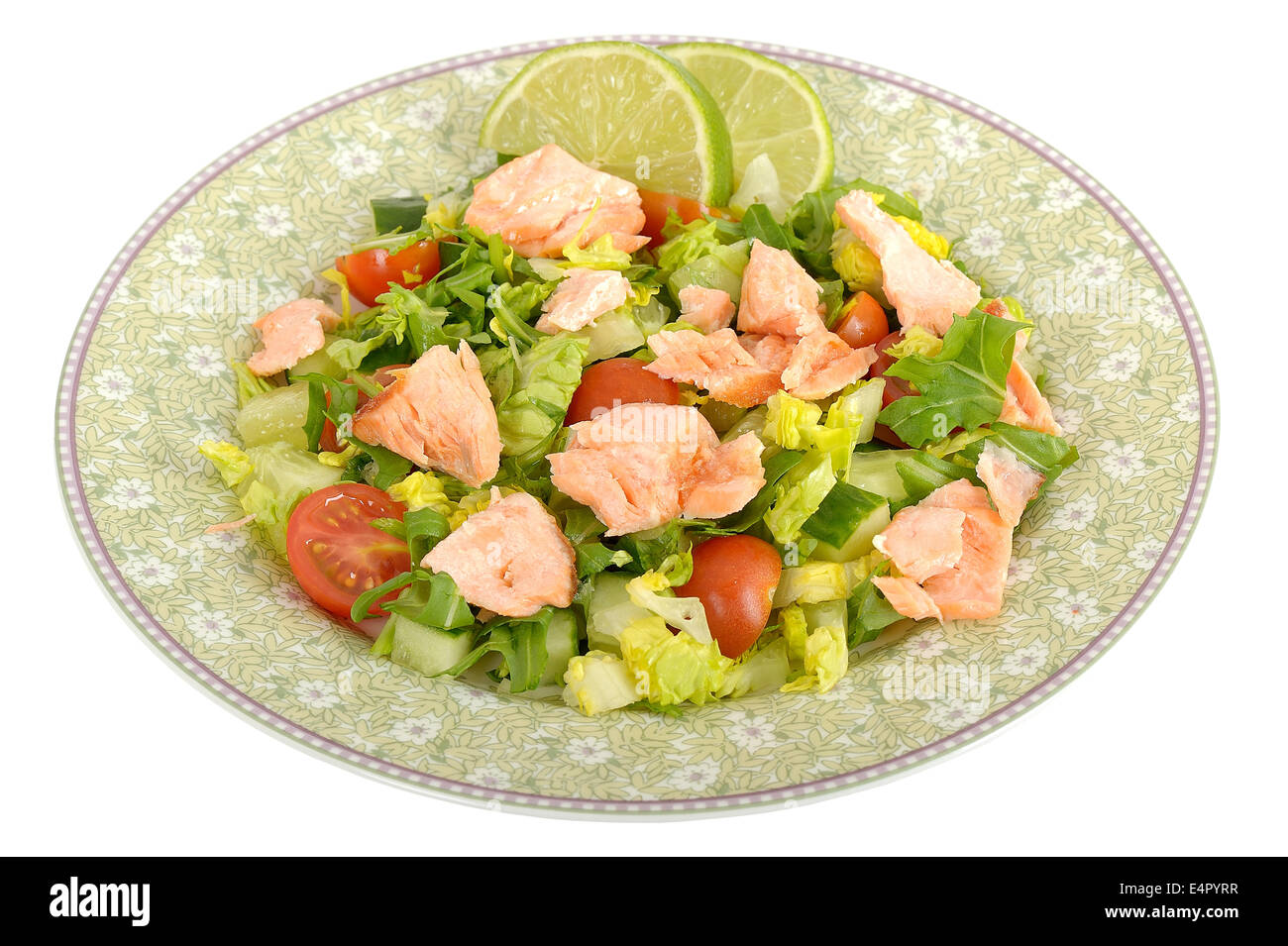 Cold Poached Salmon Salad Stock Photo - Alamy